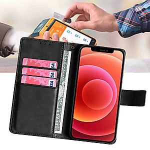 BANLEI2U Phone Cover Wallet Folio Case for Samsung Galaxy S9 Plus, Premium PU Leather Slim Fit Cover for Galaxy S9 Plus, Shock Resistant, Black