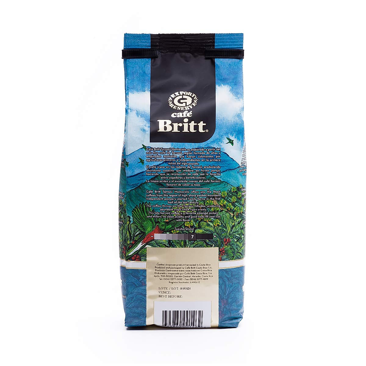 Café Britt® - Costa Rican Montecielo, Coffee From Tarrazu (12 oz.) (3-Pack) - Whole Bean, Arabica Coffee, Kosher, Gluten Free, 100% Gourmet & Medium Dark Roast