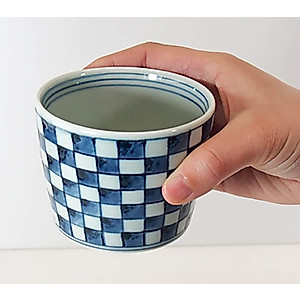 Saikai Pottery Japanese Soba choko cups with Japanese traditional pattern,Set of 5