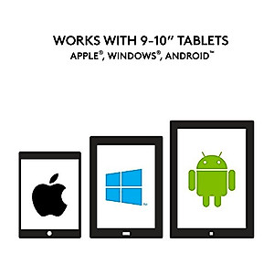Logitech Universal Folio with Integrated Bluetooth 3.0 Keyboard for 9-10" Apple, Android, Windows Tablets