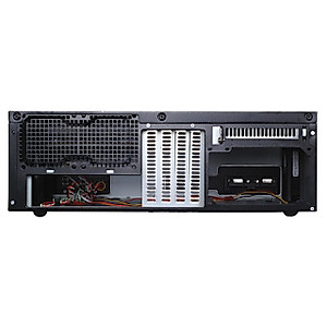 SilverStone Technology Aluminum Front Panel and SECC Body Micro ATX HTPC Computer Case with 2X USB3.0 Front Ports Cases in Black GD04B-3.0-USA