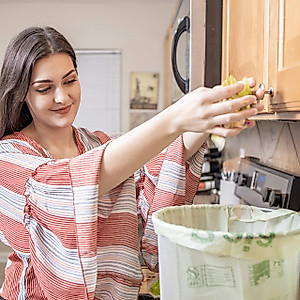 Baia Compostable Food Scrap Bags, ASTM D6400 BPI, 2.6-3 Gallon, Extra Thick 0.79 Mils, Small, Kitchen Waste Trash, Countertop Compost Bin Liners (100 Ct)