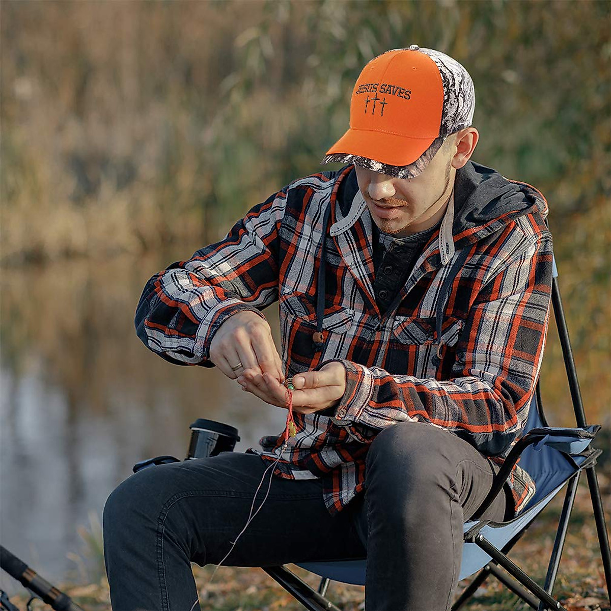 Speedy Pros Camo Baseball Cap Jesus Saves Gray Embroidery Cotton Hats for Men & Women Strap Closure