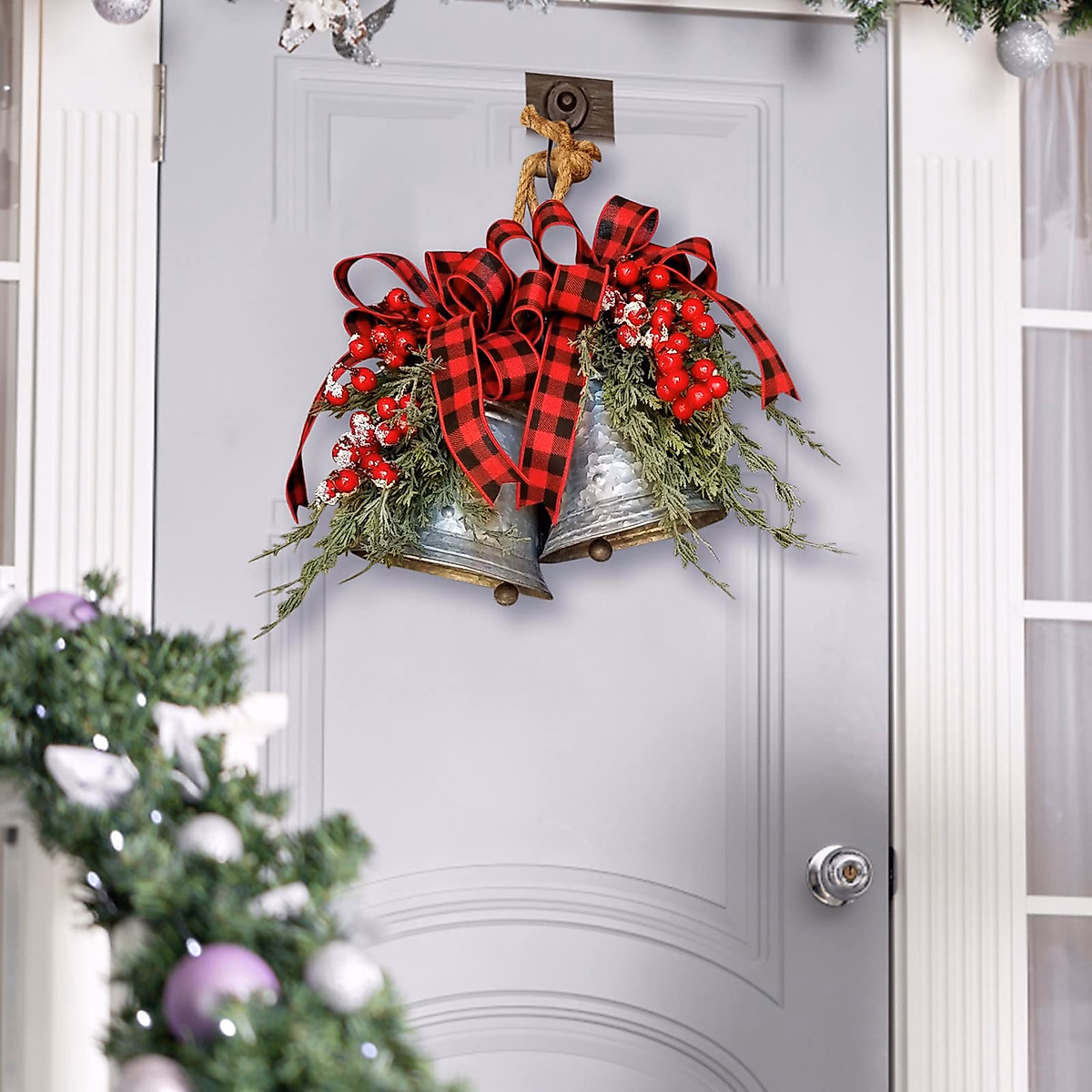 Christmas Bells, Large Galvanized Bells, Christmas Galvanized Decor, Rustic Christmas, Silver Bells Christmas Decorations Christmas Tree Ornaments Gifts Christmas Stuffer Stockings