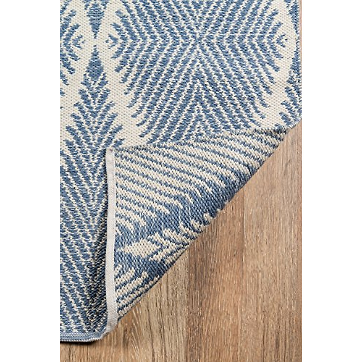 Erin Gates by Momeni River Beacon Denim Hand Woven Indoor Outdoor Area Rug, 7'6" X 9'6" size Mat for Living Room, Bedroom, Dining Room, Nursery, Hallways, and Home Office