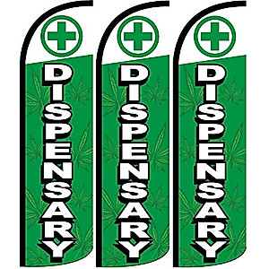 Dispensary King Windless Flag- Pack of 3(Hardware Not Included)
