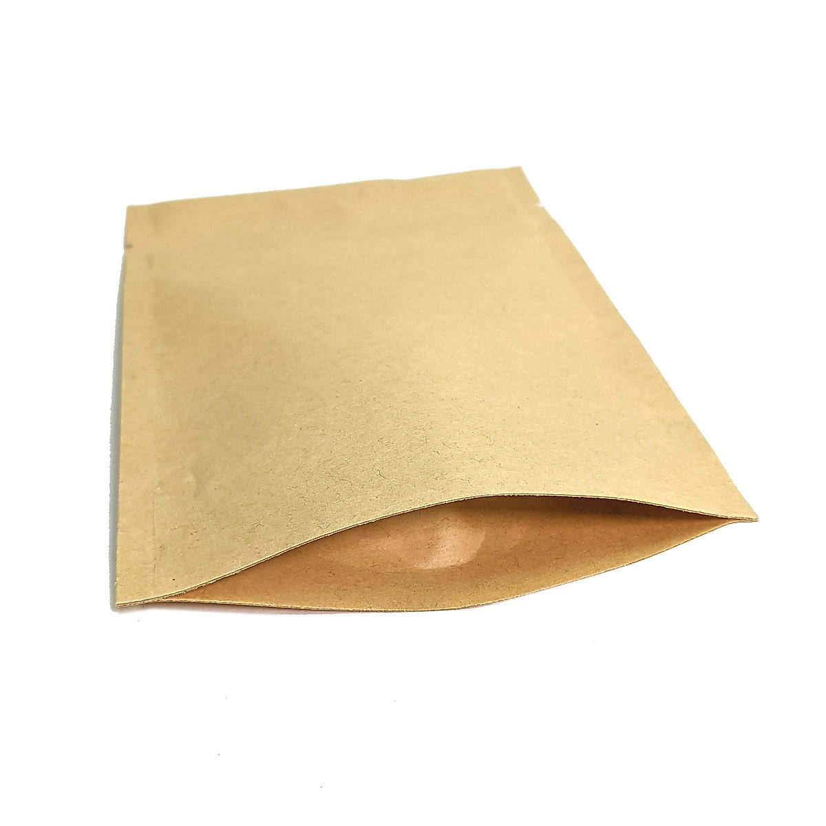 AwePackage 2 oz Stand up Zipper Pouch Bag - FDA and USDA Compliant Heavy Barrier 4X6X2 Inch (100, Natural Kraft)