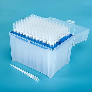 1000µL Filtering Pipette Tips - Universal Filter Pipette Tips - Racked,RNase/DNase Free & Pyrogen Safe, Clear, 96 Tips/Rack Pk x 10 Racks（960 Tips）