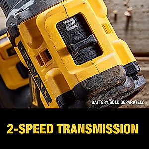 DEWALT 20V MAX Hammer Drill, 1/2", Cordless and Brushless, Compact With 2-Speed Setting, Bare Tool Only (DCD805B)