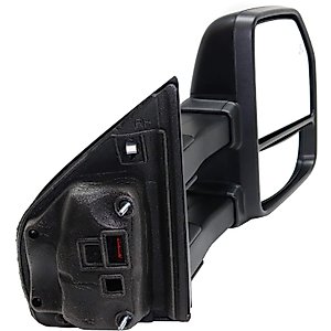 Kool Vue Power Heated Towing Mirrors for Ford F-150 2015-2018 Power Fold With Signal Light, Blind Spot Light, Memory & Puddle Lamp; Without Auto-Dimming Textured Pair