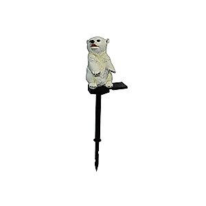 CAMPSLE Outdoor Solar Light, Cute Polar Bear Shape Garden Stake Light, Waterproof Solar LED Light for Walkway Yard Lawn Landscape Path Decoration