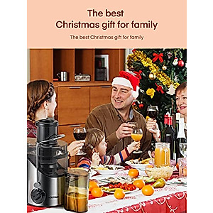 Juicer Machines, Juicers Extractor Easy to Clean, HOUSNAT Centrifugal Extractor Juicer 3 Speeds with Big Mouth 3" Feed Chute, Juicer Extractor for Fruits & Vegs, Electric Juicer with Anti-Slip, BPA-Free