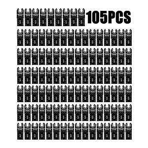 FORCA Multi Tool Blades Kits, 105pcs Universal Oscillating Tools Saw Blades for Wood, Fine Tooth Multitool Blades, Durable High Carbon Steel Fit Milwaukee Dewalt Makita Dremel Bosch 95% Oscillating To