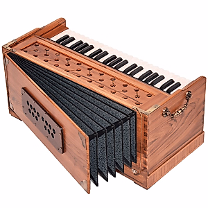 Bhava Studio Harmonium | Concert Teak Edition | Professionally Tuned & Refined in U.S~ Handmade in India, Ethically Sourced, Premium Quality and Finish | Long Sustain and Clear, Warm Tonality