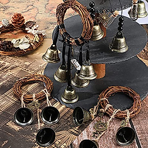 4 Pieces Wiccan Bell Wind Chimes Witch Wind Chimes Door Hanger 3.1 Inch Hanging Witch Bells Protection Witchcraft Home Decor for Patio Garden Boho Home Decor (Elegant Style)