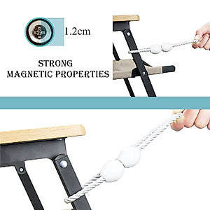 Porlau Strong Magnetic Curtain Tiebacks White 4 Pack Decorative Tie Backs Outdoor Curtain Rope Tiebacks Elegant Curtain Holdbacks for Drapes