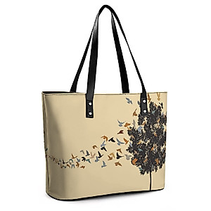 Womens Handbag Tree Leather Tote Bag Top Handle Satchel Bags For Lady