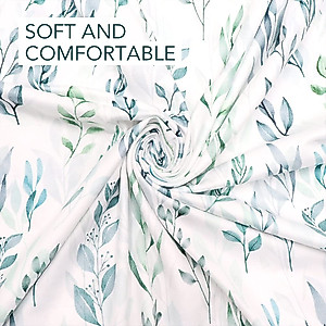 DILIMI Baby Car Seat Cover Green Leaf, Breastfeeding Cover Soft Breathable Infant Carseat Canopy Multifunctional Cover for Stroller/High Chair/Shopping Cart/Car Seat Canopies