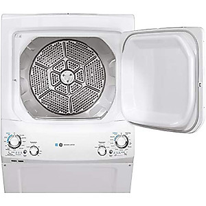 GE GUD27EESNWW 27" Electric Laundry Center with 3.8 cu. ft. Washer Capacity and 5.9 cy. ft. Dryer Capacity in White