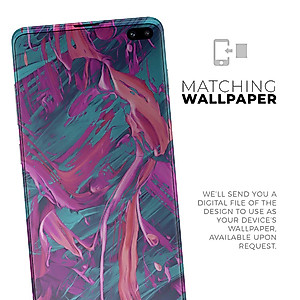 DesignSkinz Liquid Abstract Paint Remix V5 Protective Vinyl Decal Wrap Skin Cover Compatible with The Samsung Galaxy S20 (Screen Trim & Back Glass Skin)