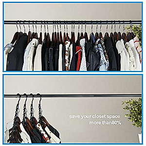 Cascading Hanger Organizer for Clothing Wardrobe,Closet Space Hanger Organizer Saver Pack of 10 Pack with Sturdy Plastic Hanger Clothes Hangers Organizer for Heavy Clothes ,Trouser, Jeans Etc