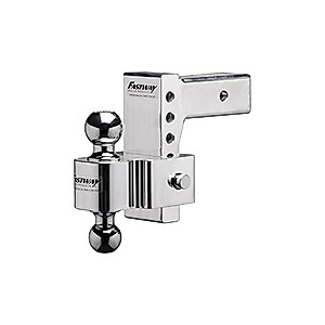 Fastway Flash 42-00-2625 E Series HD Adjustable Aluminum Ball Mount with 6 Inch Drop, 2.5 Inch Shank, and Chrome Plated Balls