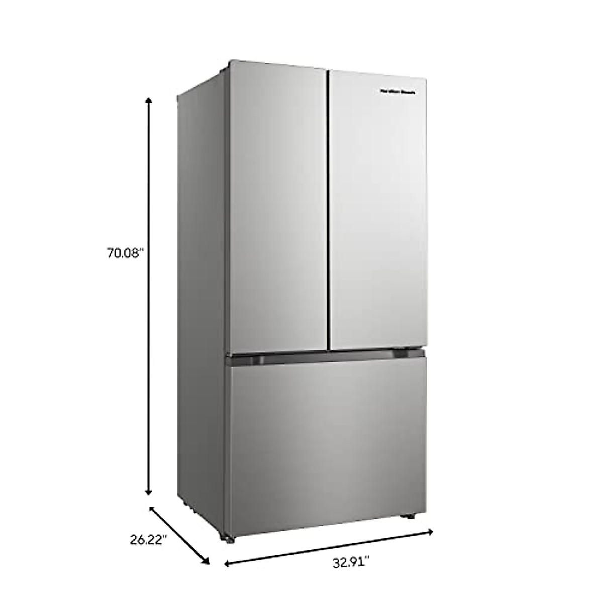 Hamilton Beach HBF1662 French Door Full Size Counter Depth Refrigerator with Freezer Drawer, 16.6 cu ft, Stainless