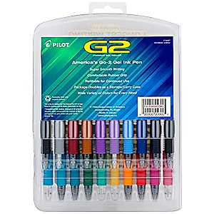 Pilot G2 Premium Gel Ink Pens, Fine Point, Assorted Colors, 20 Count (16687)