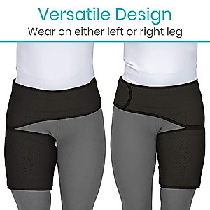 Vive Groin and Hip Brace - Sciatica Wrap for Men and Women - Compression Support for Nerve Pain Relief - Thigh, Hamstring Recovery for Joints, Flexor Strains, Pulled Muscles