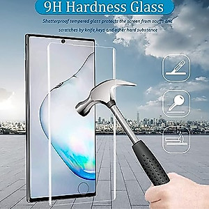BANDQ 3 Pack for Samsung Galaxy Note 10 Plus Screen Protector, 1 Pack Camera Lens Protector, 9H Scratch-Resistant HD Clear Tempered Glass Screen Protector Galaxy Note 10+ Plus Screen Protecto
