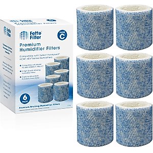 Fette Filter - Premium Humidifier Wicking Filters Compatible with HW HC-888, HC-888N, Filter C - (Pack of 6)