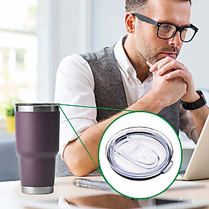 32 oz Tumbler Lid Compatible for YETI 32 oz Rambler Replacement Lid,Yeti 32 oz Lid 32 oz Rumbler lid Replacement Fit For YETI 2Pcs