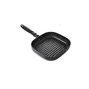 SDGH Aluminum Non Stick Square Grill Pan Steak Fry Pans Multi Function Snowflake Striped Frying Pan