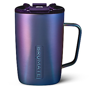 BrüMate Toddy - 16oz 100% Leak Proof Insulated Coffee Mug with Handle & Lid - Stainless Steel Coffee Travel Mug - Double Walled Coffee Cup (Dark Aura)
