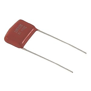 NTE Electronics MLR334K100 Series MLR Polyester Non-Polarized Film Capacitor, Radial Lead, Non-Inductive, 0.33 µF Capacitance, 10% Tolerance, 100V