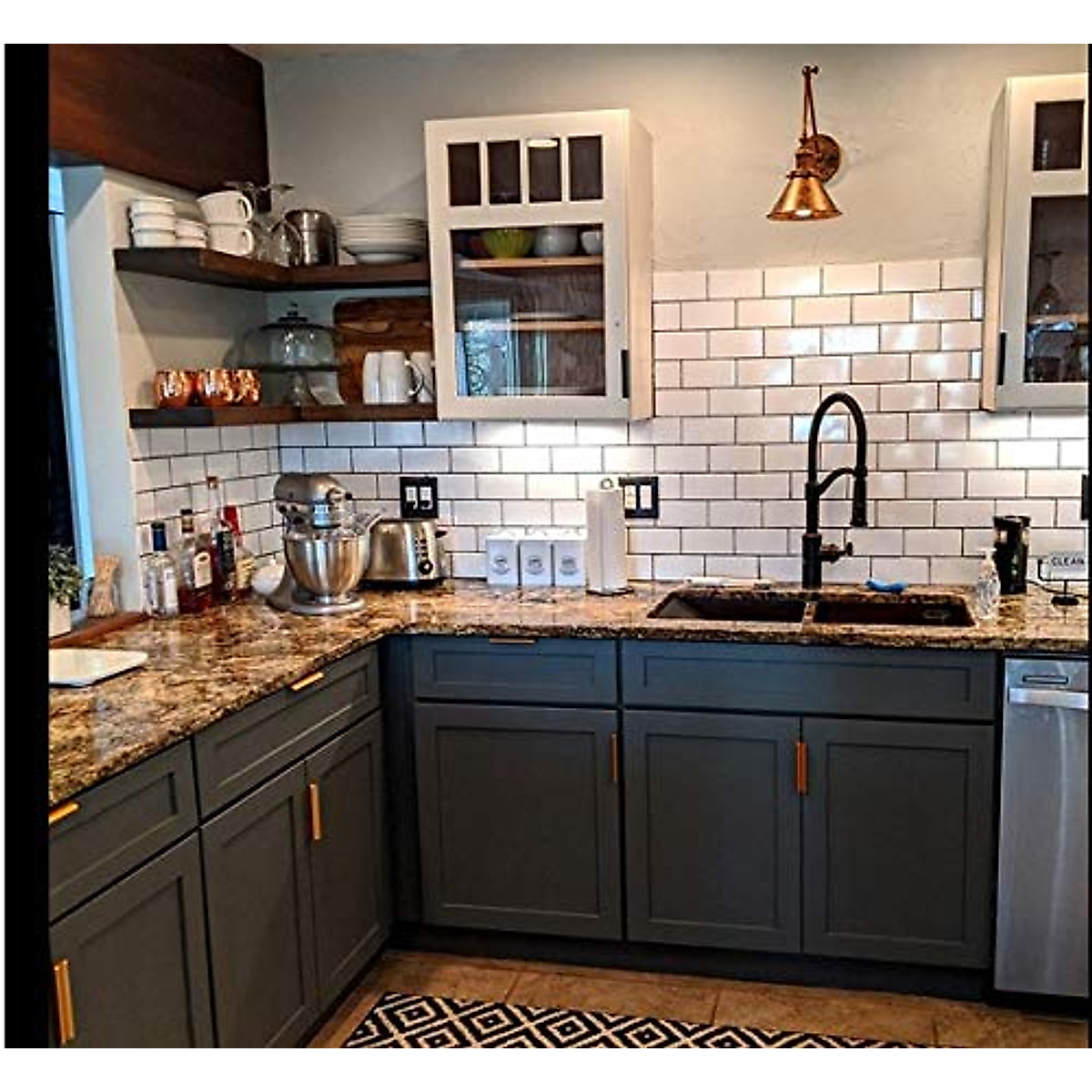 LC LICTOP 4 Pcs Arc Modern Finger Edge Pulls Tab Pull 200mm/7.87" Length Finger Drawer Pulls