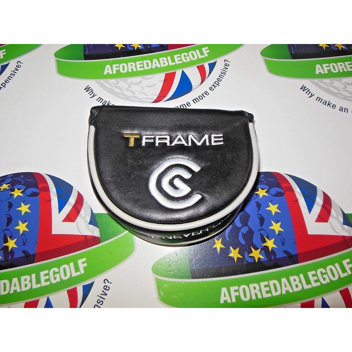 Cleveland T-Frame Mallet Putter Headcover Gold/Black/White