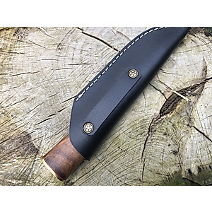 Perkin 7.5 Inches Damascus Steel Hunting Knife With Sheath SK900