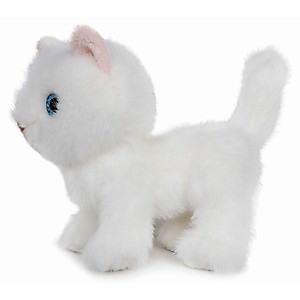Ice King Bear Fluffy Little Cat Stuffed Animal Small Plush Toy 6 Inches (White)
