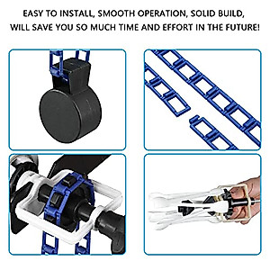 Photography Backdrop Wall Mount 3 Roller Support System, Manual Photo Background Ceiling Holder, Including 2 Tri-fold Hooks, 6 Expand Bars, 3 Chains, for Home Studio Live Stream Game Video