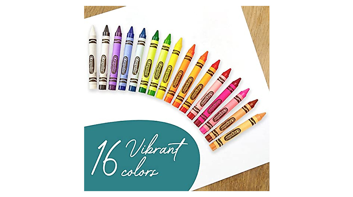 Large Jumbo Crayons for Toddlers - 16 Vibrant Colors & Doodle Pad