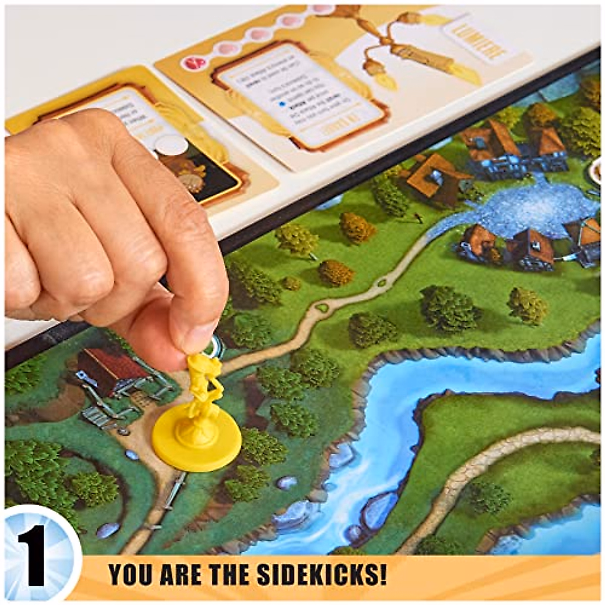 Disney Sidekicks Cooperative Strategy Board Game with Custom Sculpted Figures, for Families, Adults, and Kids Ages 8 and up