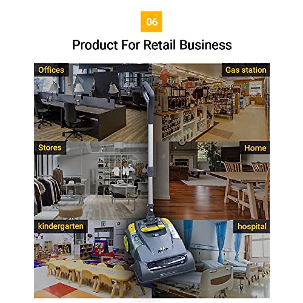 Janilink 14" Portable Upright Auto Scrubber Battery Operated