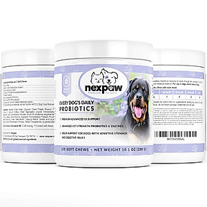Dog Probiotics and Digestive Enzymes - Relief Diarrhea, Dog Gas, Bloating, Constipation, Upset Stomach - Pet Digestive Support - Soft Chews Probiotics for Dogs & Puppies