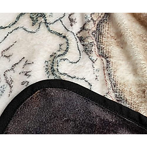 The Elder Scrolls Province of Skyrim Map Plush Throw Blanket |Soft Fleece Blanket, Cozy Sherpa Cover For Sofa And Bed| 45 x 60 Inches