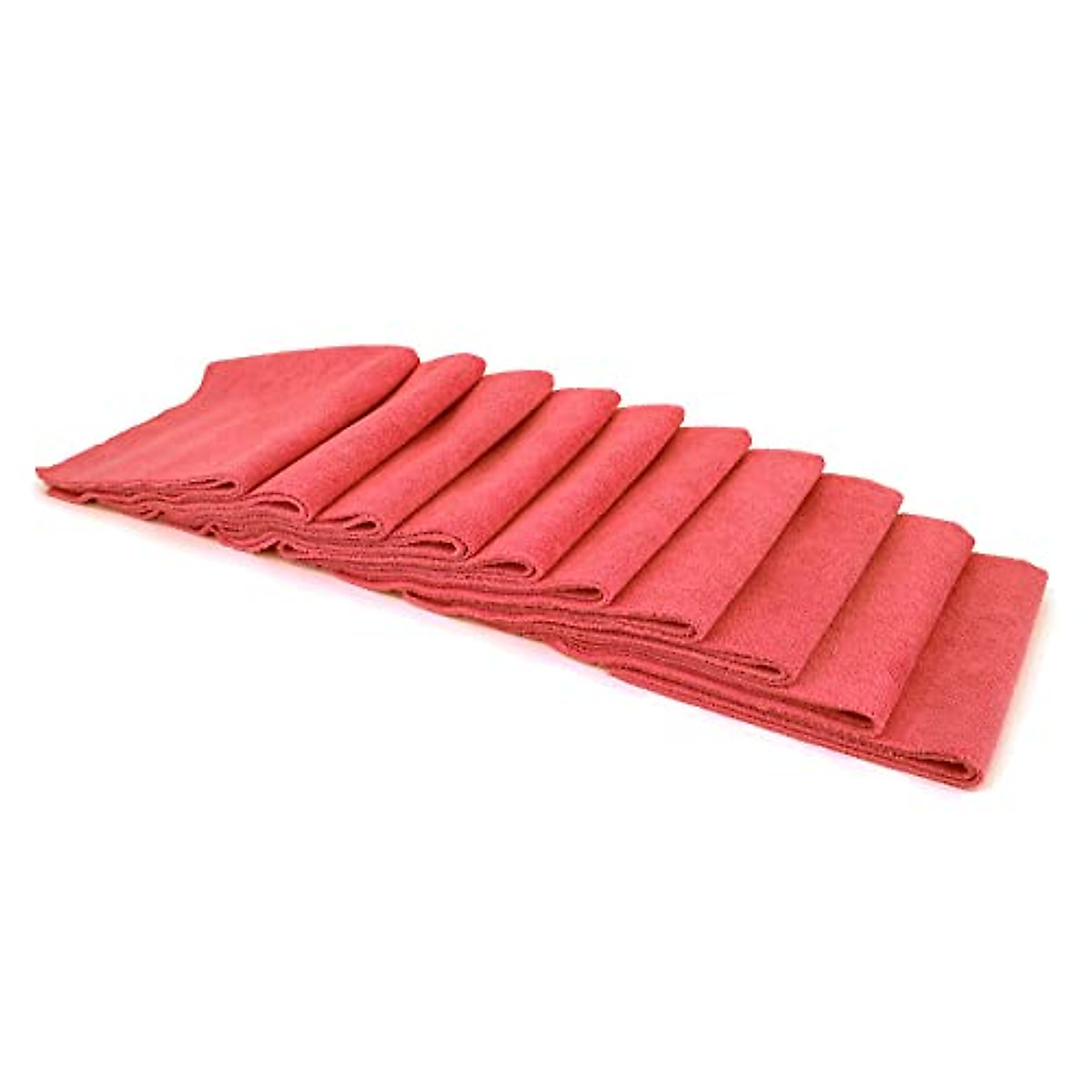Autofiber [Mr. Everything] Premium Paintwork and Coating Leveling Towel (16"x16") 10 Pack (Red)