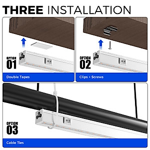 Barrina Grow Light for Indoor Plants, Full Spectrum Sunlight, 1ft Grow Lamp, LED Grow Light Bulbs, T5 Grow Light Strip, Plug and Play, Pinkish White, 4-Pack