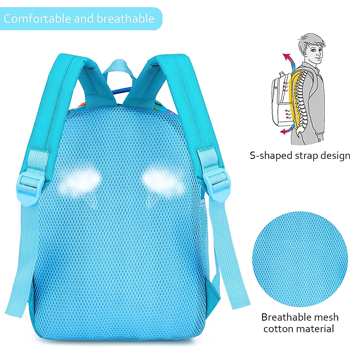 HWJIANFENG Kids Backpack Schoolbag Lightweight Children Elementary School Bag Large Capacity Preschool Kindergarten Book Travel Bag