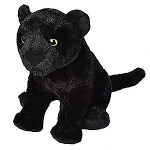 Wild Republic Jaguar Black, Cuddlekins, Stuffed Animal, 12 inches, Gift for Kids, Plush Toy, Fill is Spun Recycled Water Bottles