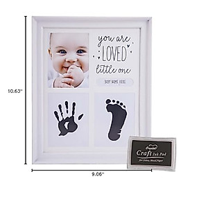 Baby Handprint and Footprint Kit,Baby Foot and Handprint Kit for Newborn Baby Girls and Boys,Baby Shower Gifts, Memory Art Picture Frames for Baby Registry, Nursery Decor